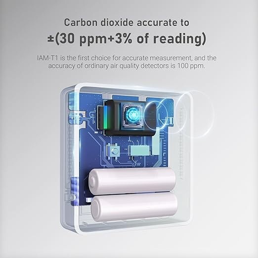 Detector de CO2 portátil con Bluetooth, monitor inteligente de calidad ...