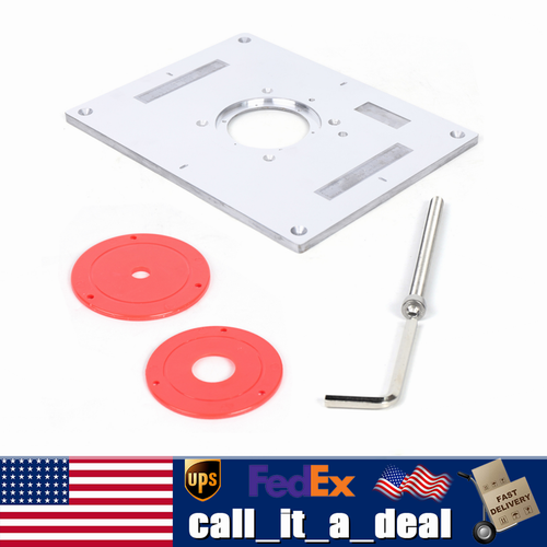 Aluminum Router Table Insert Plate w/Rings Screw For Woodworking ...