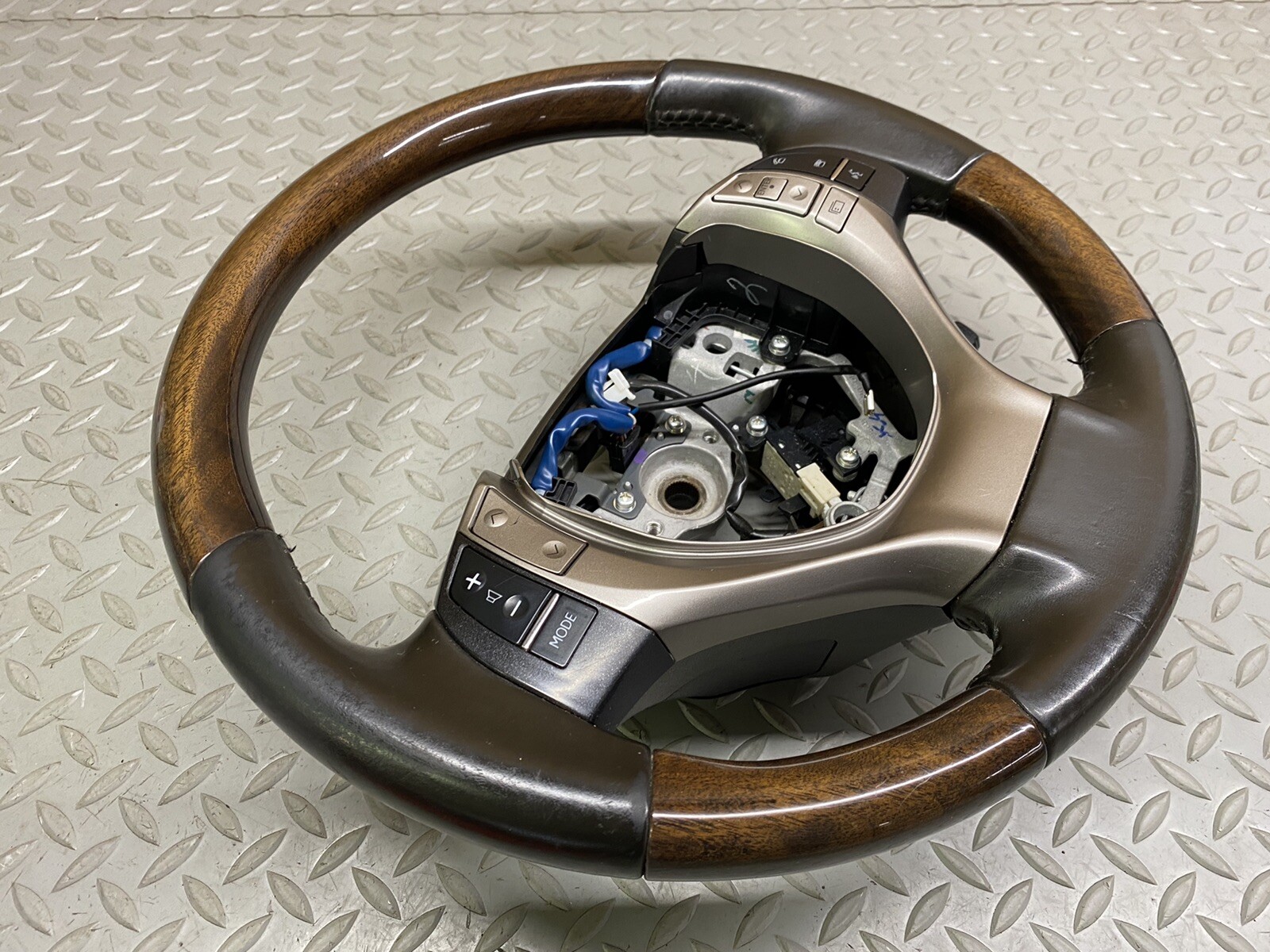 2013 2014 2015 LEXUS RX350 Steering Wheel Brown Leather Wood W ...
