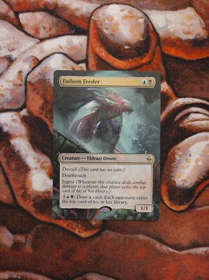 Magic the Gathering Fathom Feeder Hand Painted Unique Custom MTG Alter ...