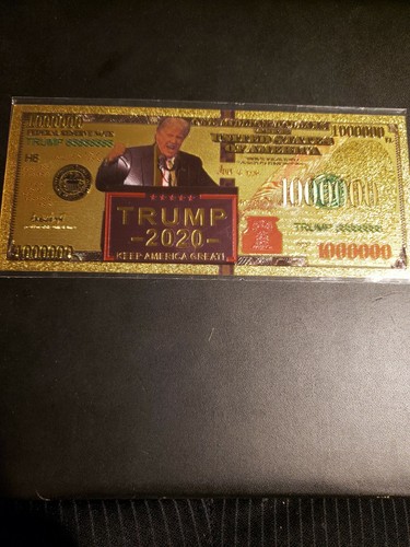 President Donald Trump million Dollar Bill Gold Foil | eBay