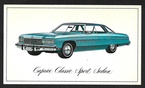 Vintage Postcard - 1976 CAPRICE CLASSIC SPORT SEDAN - Chevrolet ...