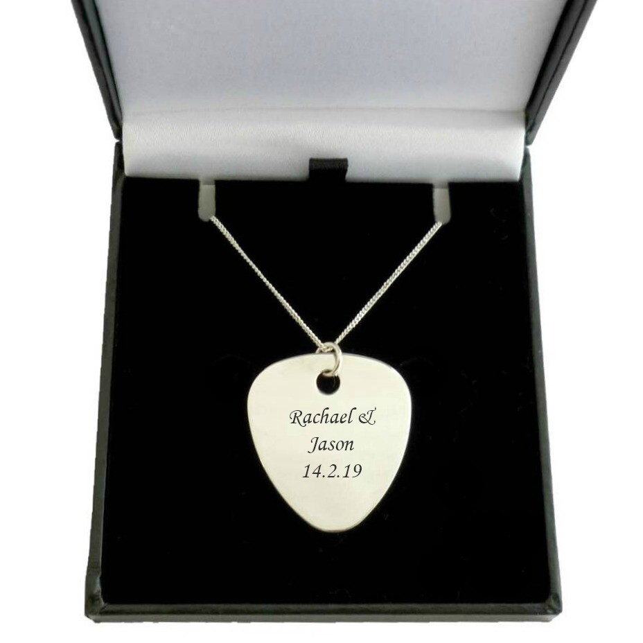 Valentines Day Gift for Guitar Player, Music Lover, Engraved Plectrum ...
