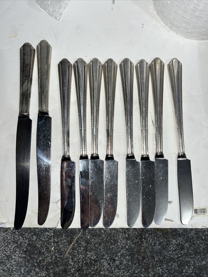 vintage insico stainless flatware 8- 8 1/2” And 2- 9 1/4 Knives | eBay