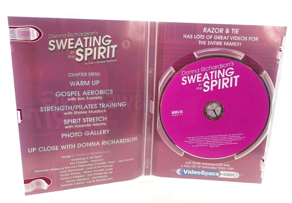 Donna Richardson DVD Sweating In The Spirit A 3-in-1 Gosper Workout ...