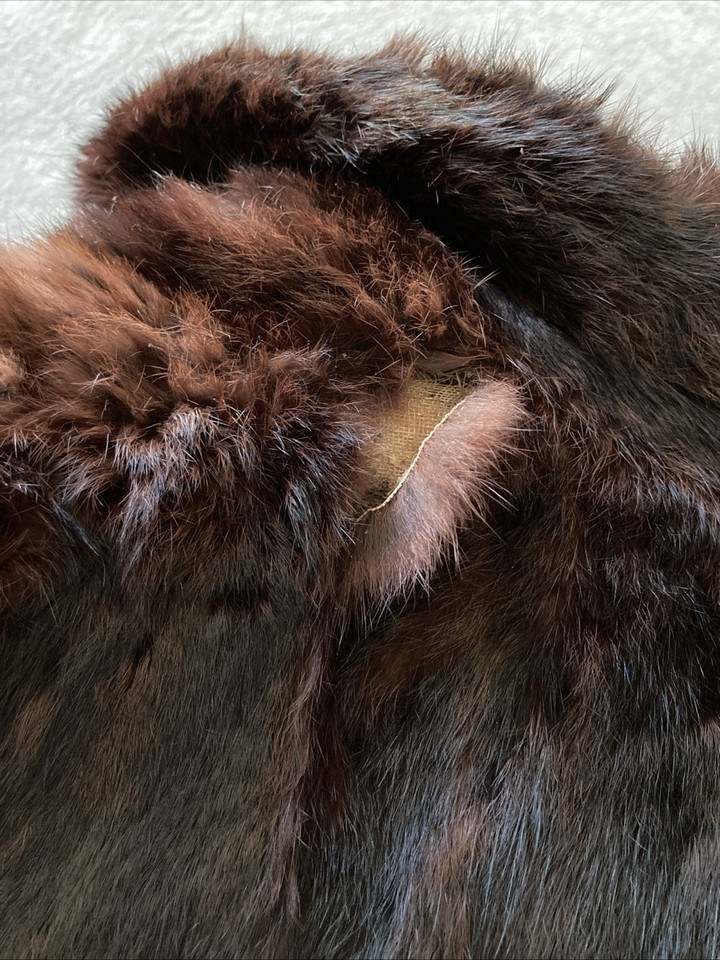 Vintage Genuine Mink Coat Brown for REMODELING REPAIR Craft Cutter ...