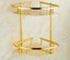 Aluminum Space Gold Double Tier Shower Basket Shelf Tidy Caddy Wall ...