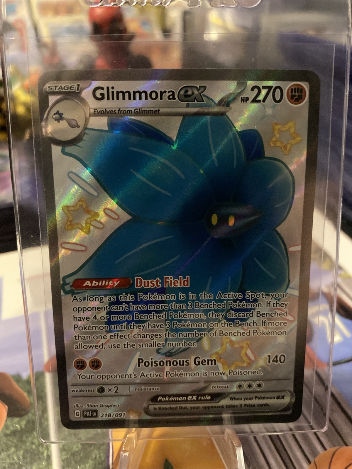 Pokémon TCG Glimmora ex Scarlet & Violet: Paldean Fates 218/091 Holo ...