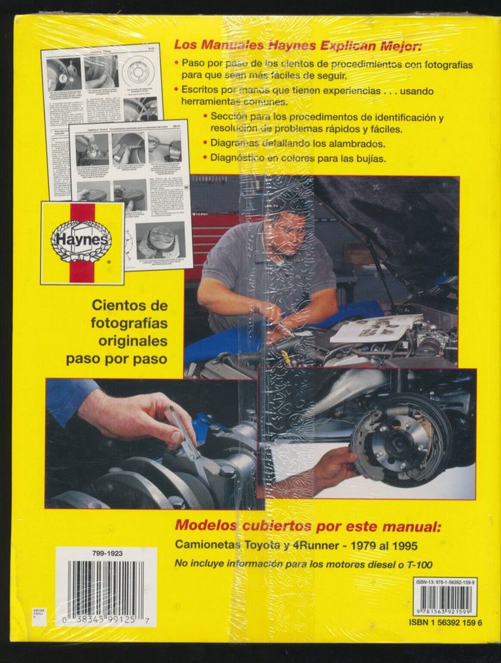 Haynes Manuals Toyota Camionetas y 4-Runner 1979 Al 1995 John Haynes en ...