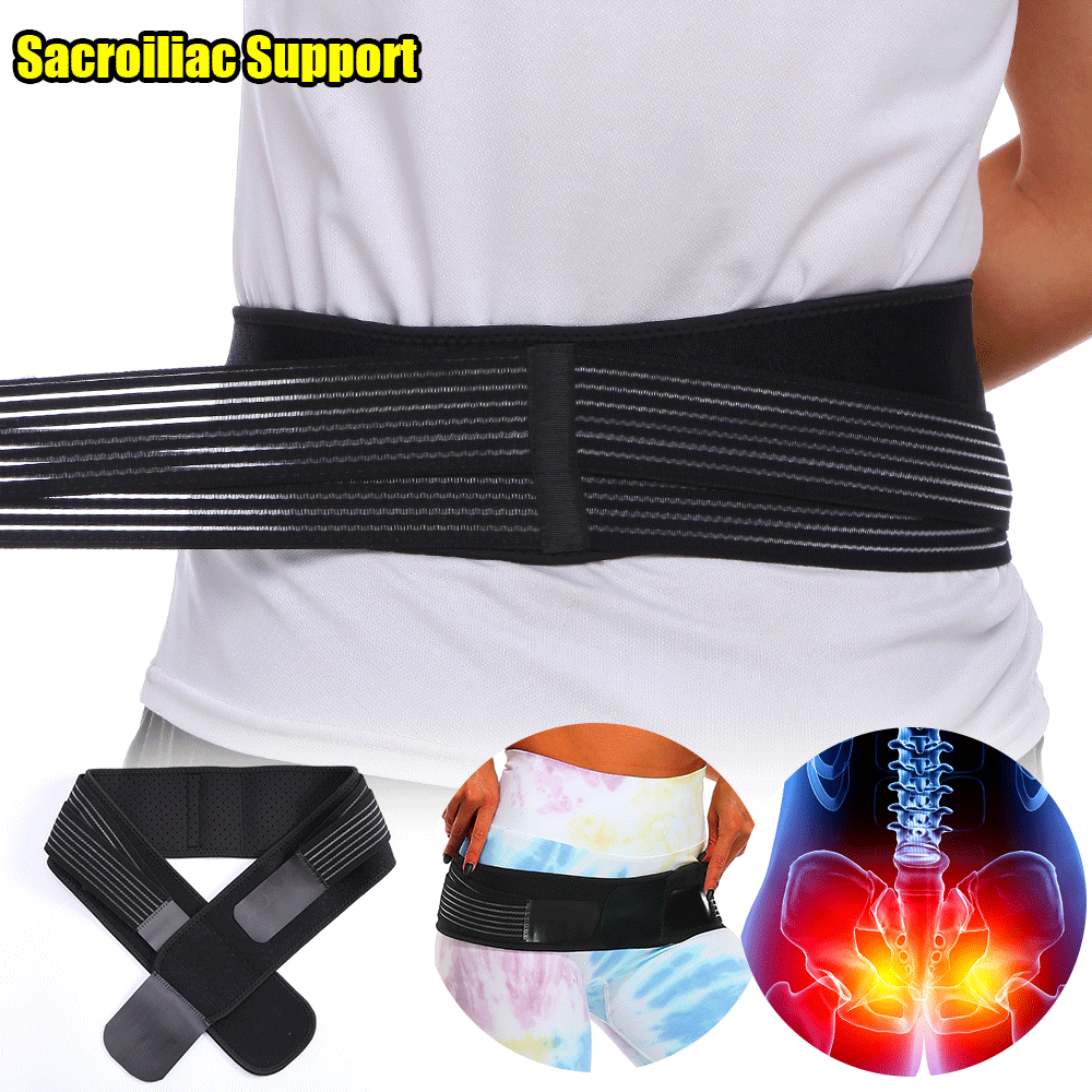 Sacroiliac Joint Hip Belt Lower Back Support Lumbar Brace Pain Relief ...