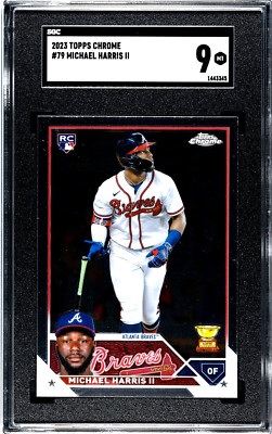 2023 Topps Chrome #79 Michael Harris Jr. Rookie SGC 9 MINT RC | eBay