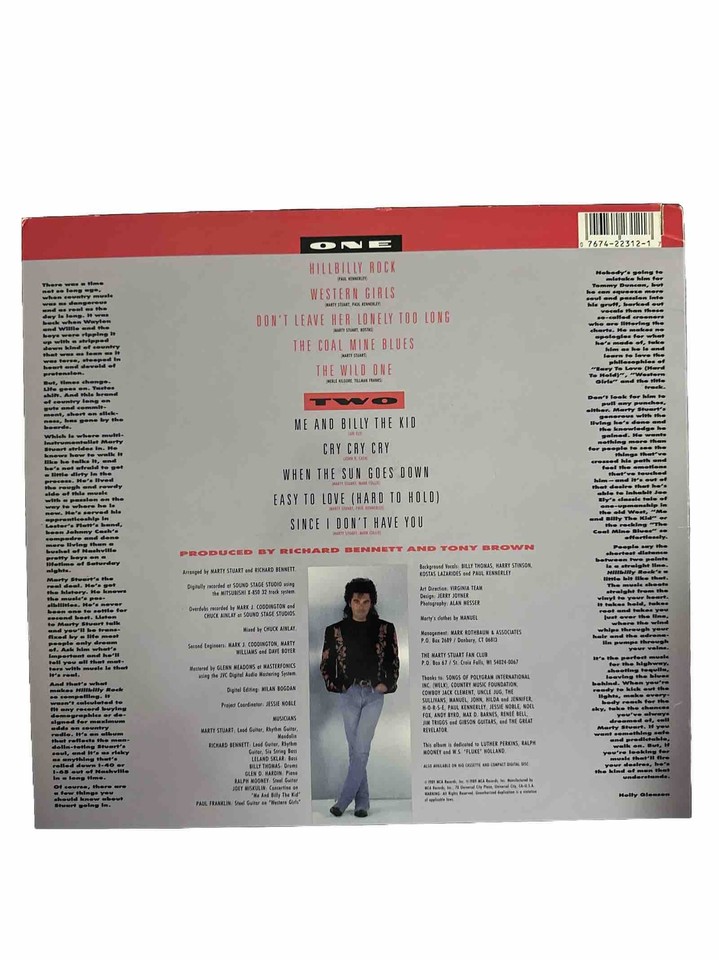 Marty Stuart – Hillbilly Rock **AUTOGRAPHED** LP 1989 MCA Records – EX ...