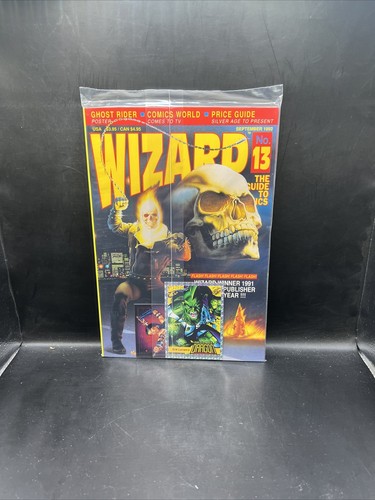 Wizard Magazine #13 (1992) Polybagged w/Cards Ghost Rider (A29) | eBay