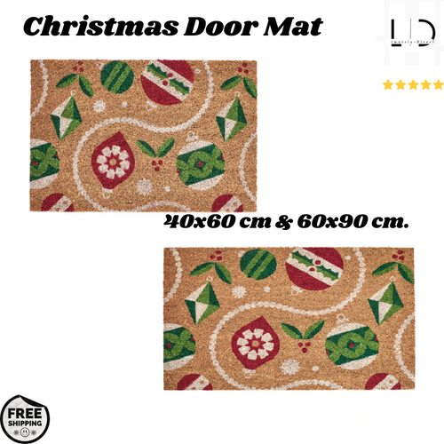 IKEA VINTERFINT Door Mat Festive Coir Bauble Pattern Rug 40x60 & 60x90 ...
