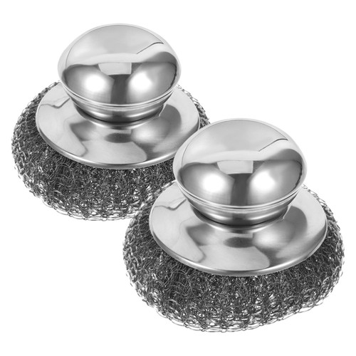 2 Pcs Pot Brush Stainless Steel Wire Scrubber for Pans Kitchen Dish ...