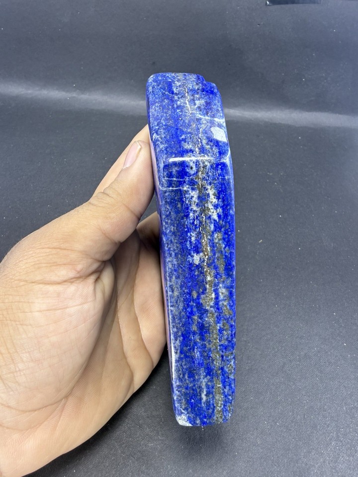 587g Natural Lapis Lazuli Polished Slab | Deep Blue Stone with Gold ...