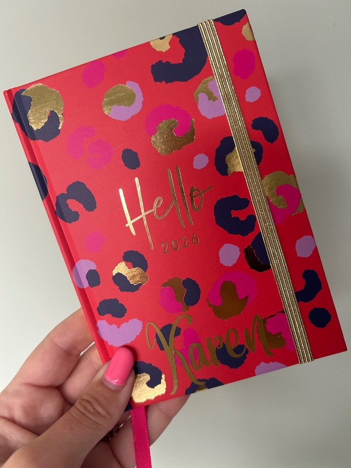 Personalised 2026 A6 Diary, Leopard Print, Ladies Gift | eBay UK