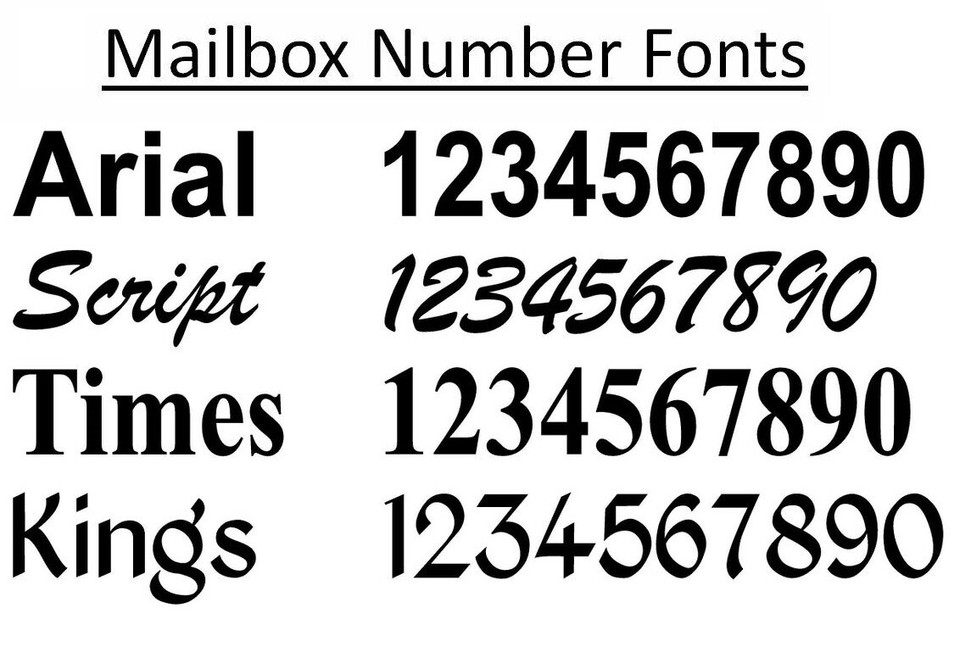 SET OF 2 - Custom Mailbox Numbers REFLECTIVE Vinyl Decals Stickers ...