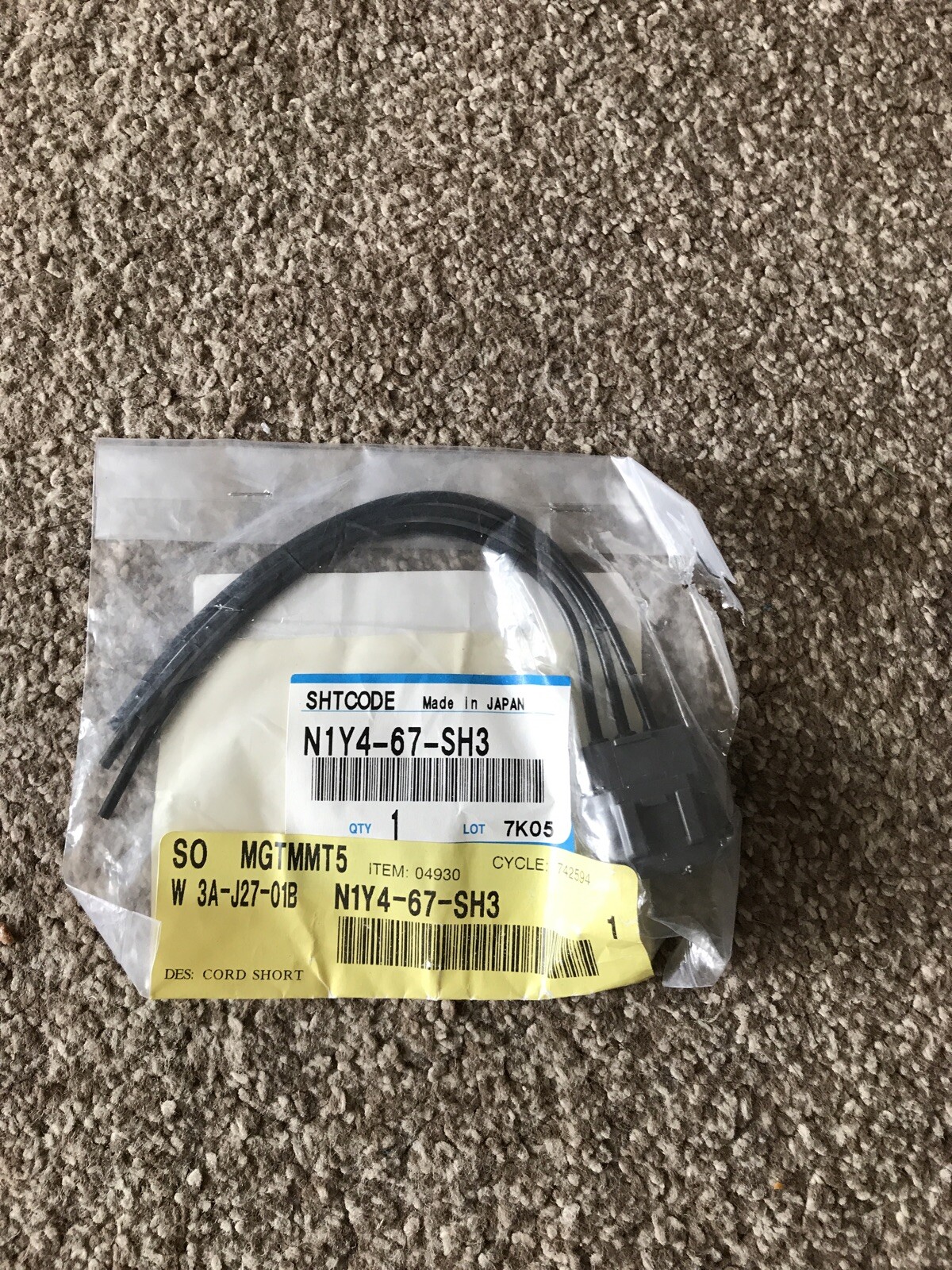 MAZDA 3/RX8 STEERING RACK PLUG HARNESS Female Repair Connector N1Y4-67 ...