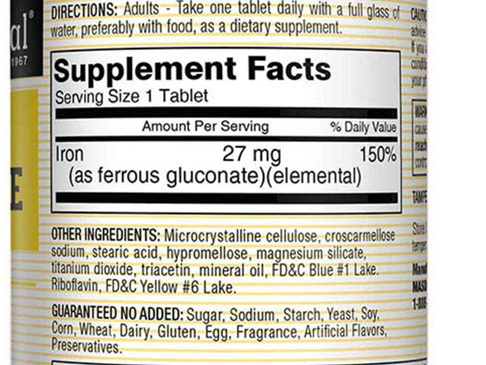 Ferrous Gluconate IRON Red Blood Cell PACK 3 X 100 GREEN TABLETS BEST ...