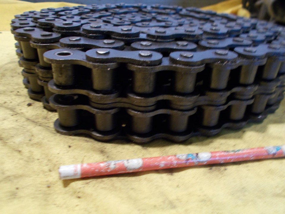 NEW ANSI 80-2 DOUBLE STRAND ROLLER CHAIN 10 ft long x 1" pitch MORSE ...