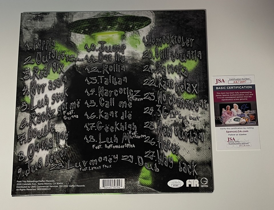 YEAT RAPPER SIGNED 2 ALIVE VINYL LP RECORD ALBUM+ JSA COA | eBay