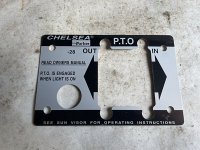 Chelsea 68-P-28 PTO Name Plate | eBay