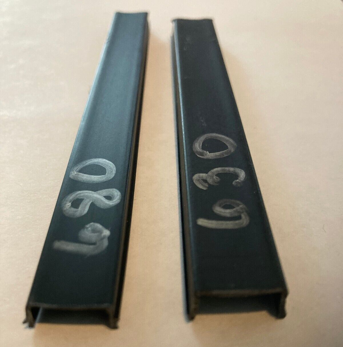 BLACK SAMPLES Plastic Rigid Insert Screw Cover Door Window Trim X630 ...