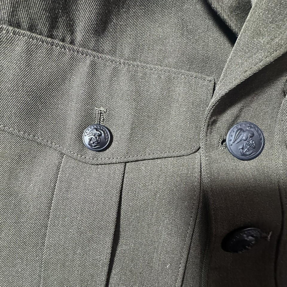 USMC Marine Corps Alpha Green Service Jacket Military Coat 39S 8405-01 ...