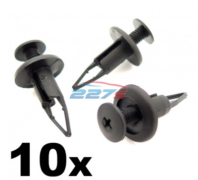 9mm Plastic Trim Panel Clips- Bumper & Sill Moulding Clips- For Toyota ...