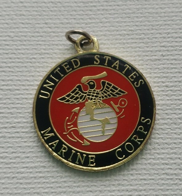 Gold Tone United States Marine Corps Disc Charm 1" | eBay