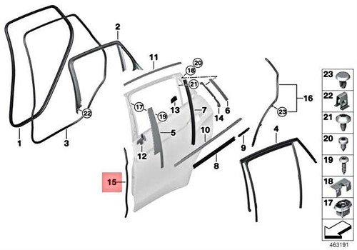 Genuine BMW 51-76-7-324-751 | SEALING, B-COLUMN, BOTTOM LE | eBay