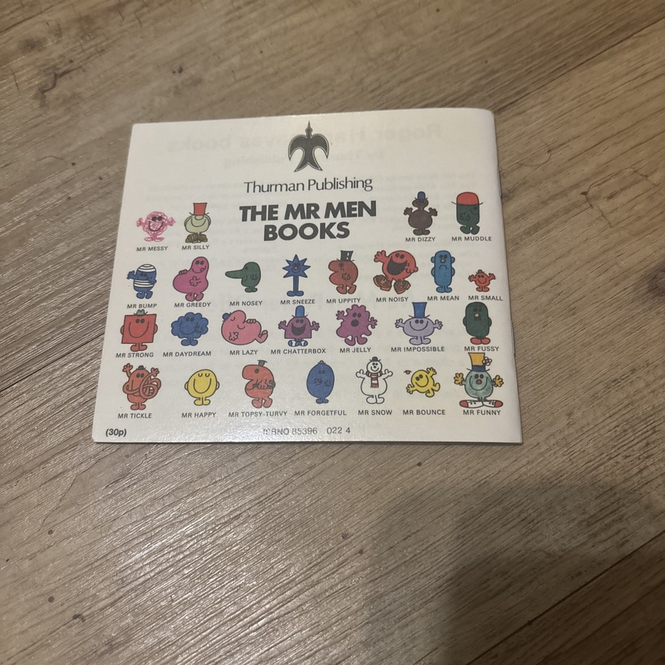 Vintage 1972 Edition – Classic Mr. Men Book by Roger Hargreaves. Mr ...