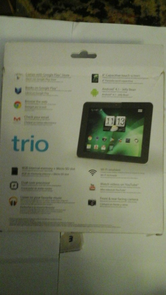 Trio Stealth G2-8 Google 8GB ,android 4.1.x jelly bean,black,8in.tablet ...