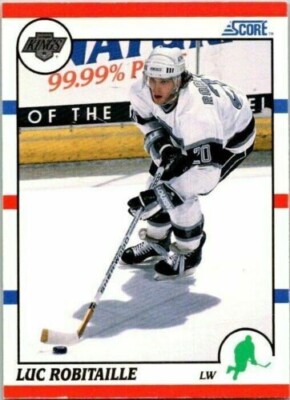 1990 SCORE NHL HOCKEY Trading Card #150 -- Luc Robitaille, Los Angeles ...