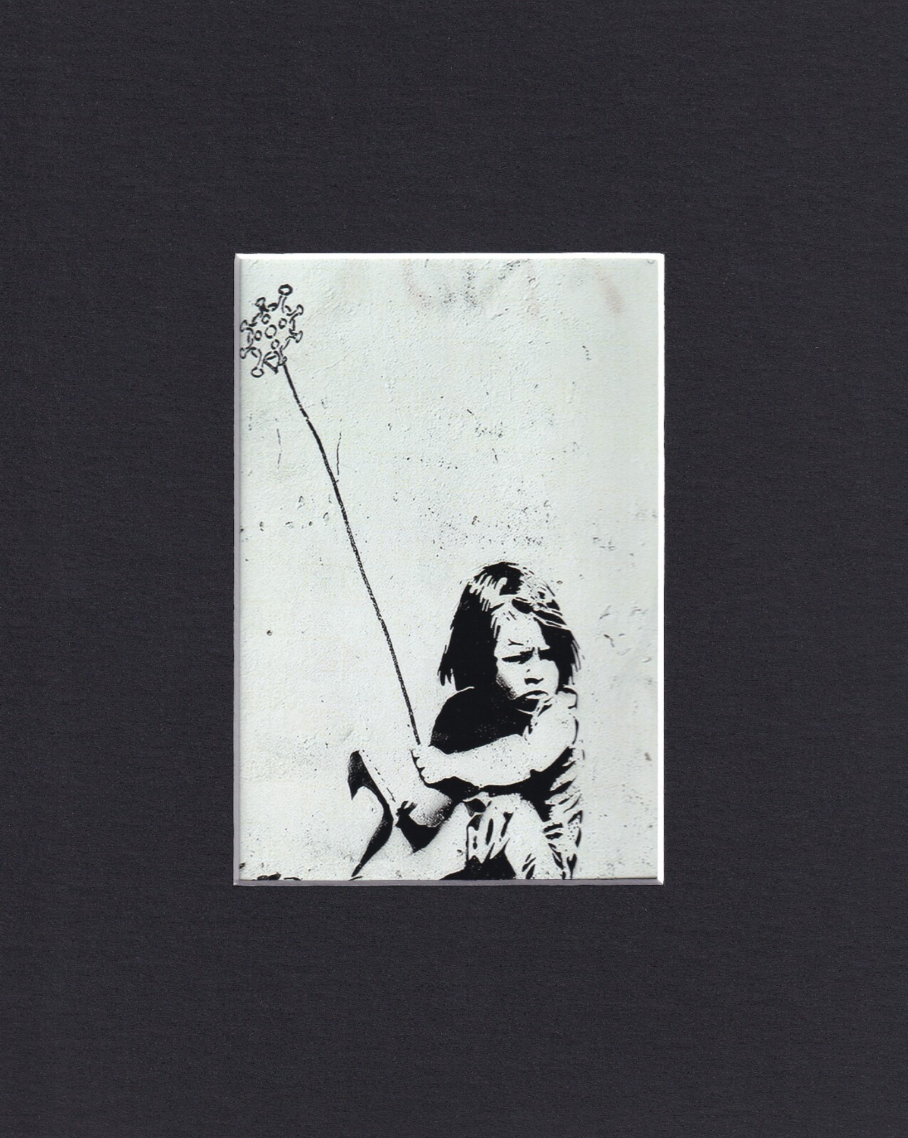 8X10 Black Matted Print BANKSY Graffiti Street Art Picture: Child ...