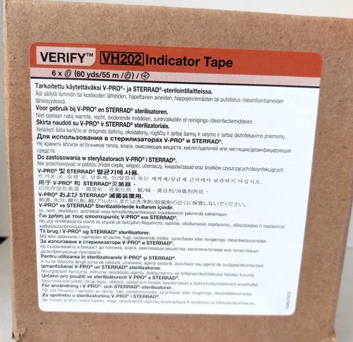 Steris Verify VH202 Indicator Tape 60yds / 55m PCC071 V-PRO Sterrad Box ...