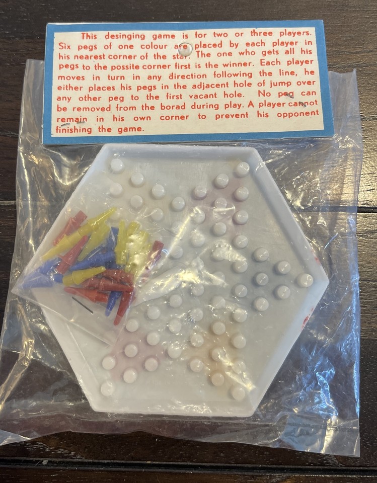 Vintage Early 50s 60s Hexagonal Checkers Made In Hongkong | eBay