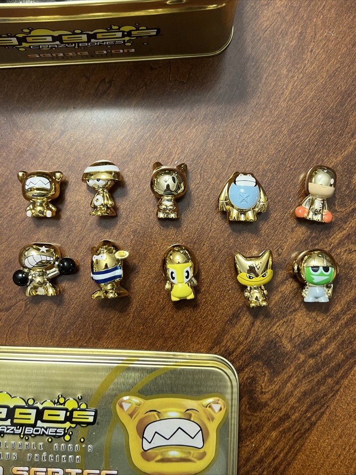 Gogos Crazy Bones GOLD Series Limited Edition Part 1 Tin Complete Most ...