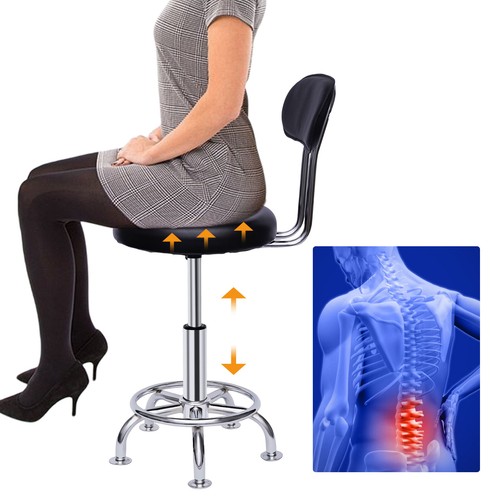 Leather Work Shop Stool Chair Bench Hydraulic Garage Chair Height ...