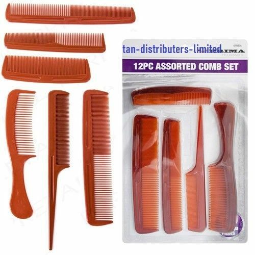 12PC HAIR COMB SET STYLING BRUSH SALON CARE STYLIST BEAUTY BARBER CUT ...