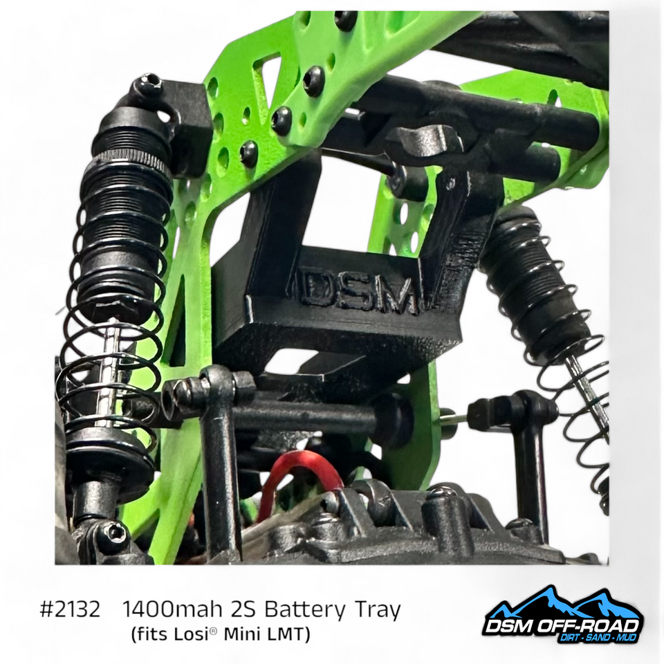 1400mah 2S Battery Tray (Fits Losi® Mini LMT) Works with stock 810mah ...