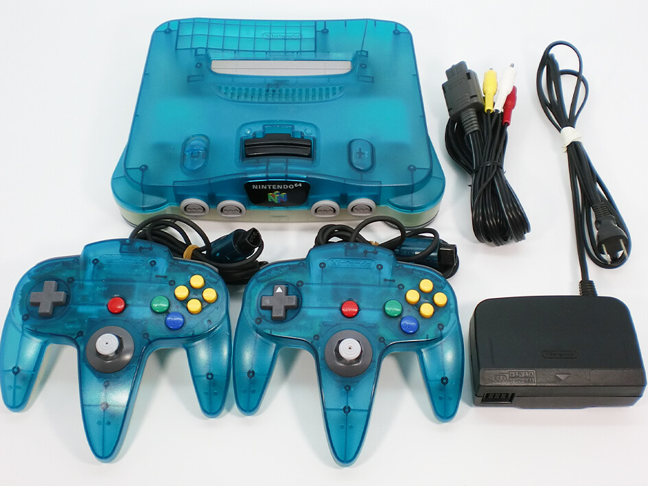 Nintendo 64 Clear Blue N64 Console - Region Free - Choose Controller ...