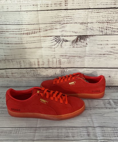 Red Puma Men's Haribo Gummy Bear x Suede Classic Lace Up Sneakers Size ...