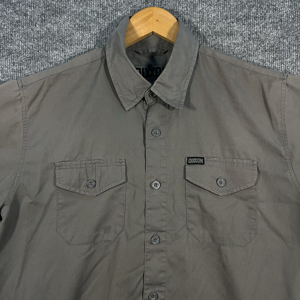 Dixxon Workforce Shirt Mens Large Short Sleeve Utility Work Button Up ...