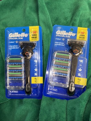 2 GILLETTE PROGLIDE RAZOR 2 HANDLES PLUS 8 CARTRIDGES TOTAL | eBay