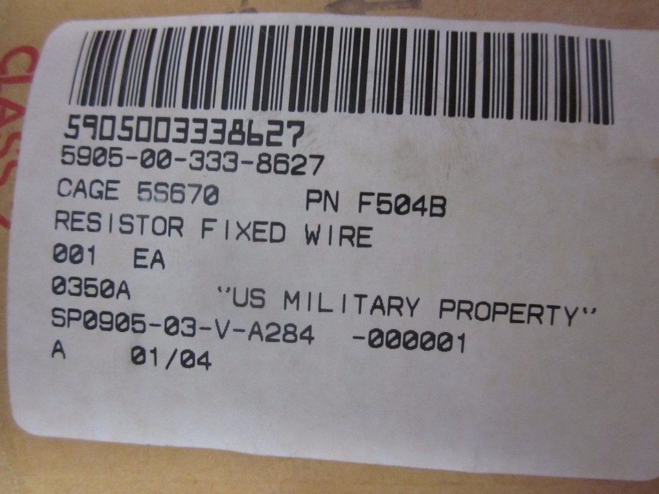 3 pieces Fixed Wire Resistor p/n F504B New | eBay
