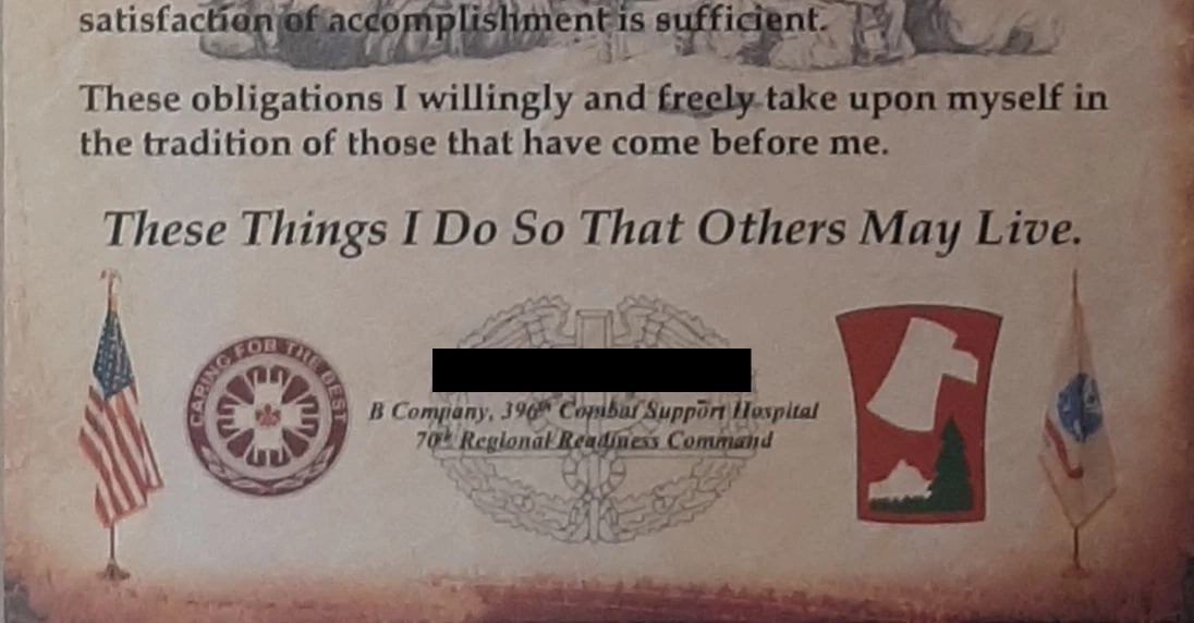 Combat Medic Prayer Tattoo