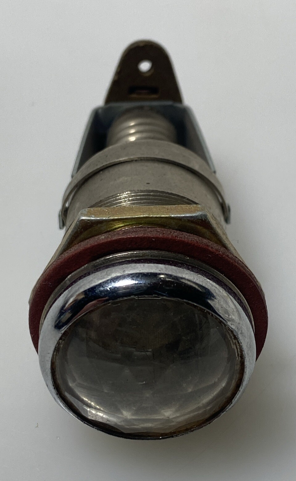 VINTAGE NOS DRAKE PILOT INDICATOR LIGHT FACETED CLEAR LENS 1” Diameter ...