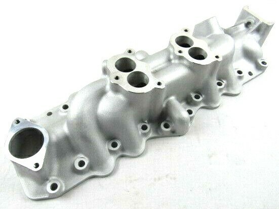 1949-53 Ford Flathead V8 Dual Carb Intake Manifolds Satin Finish E42502